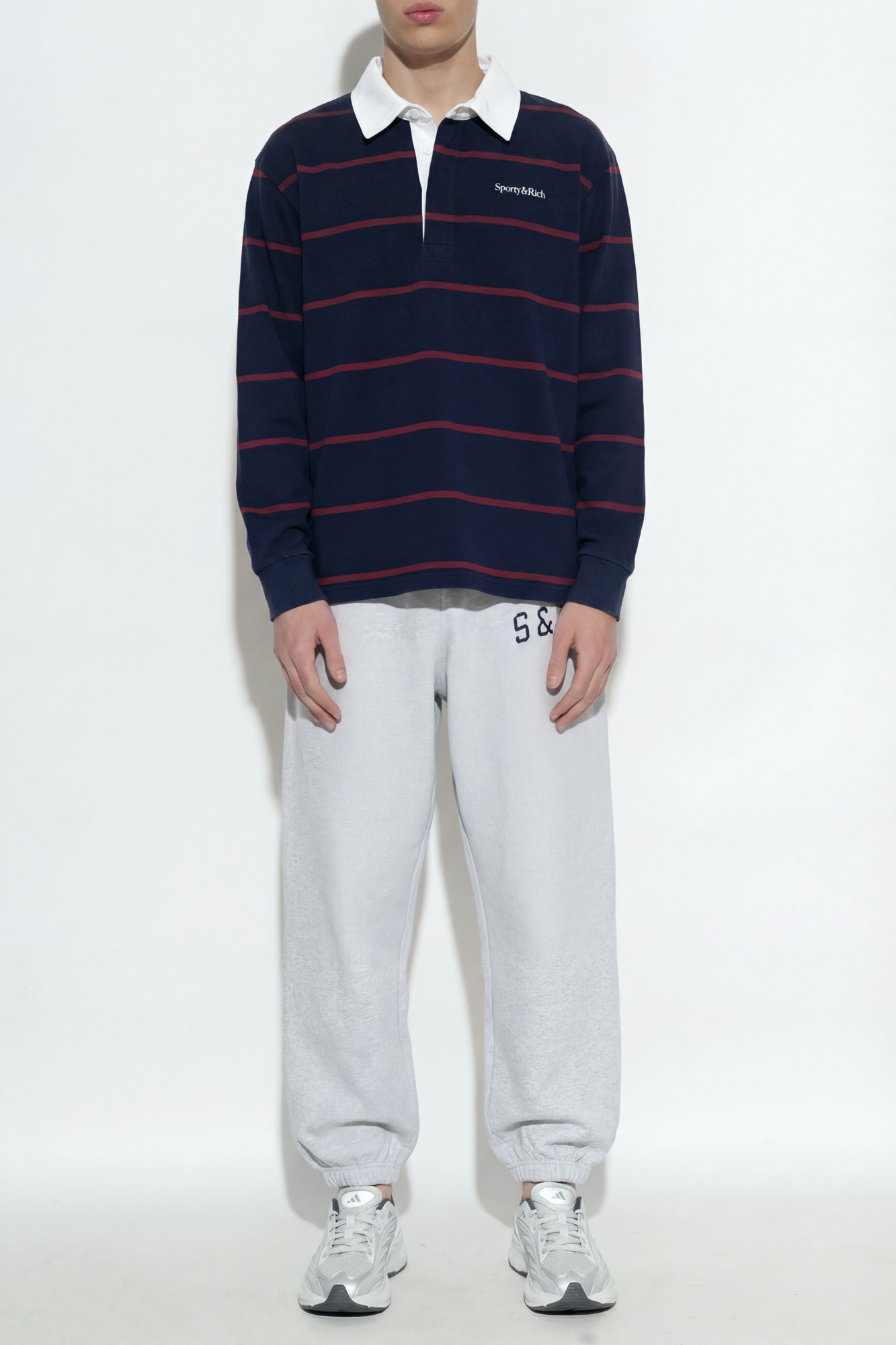 SPORTY & RICH long-sleeve polo from the ‘central park drop’ collection